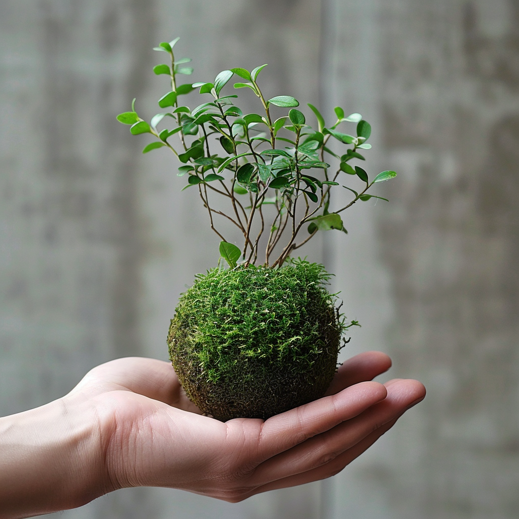 Le Kokedama : L'Art Japonais de la Boule de Mousse Végétale
